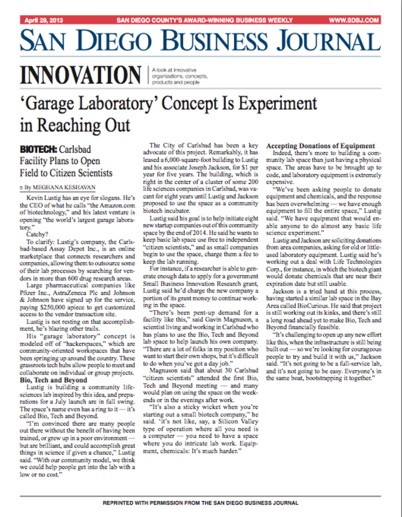 The World's Largest Garage Laboratory | Scientist.com